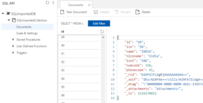 Migrate Sql Table To Cosmos Db Using Cosmos Db Data Migrating Tool